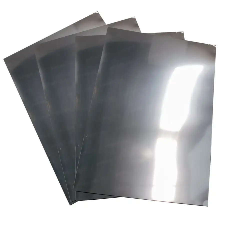 Lámina ABS Gravoply doble capa 120 x 60 Plateado-negro